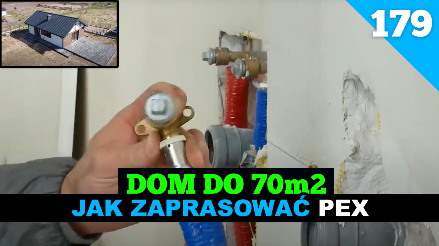 Odcinek 179. Budowa domu do 70m2. Jak zaprasować rurkę PEX? Instalacja wodna. – Budowa domu krok ...